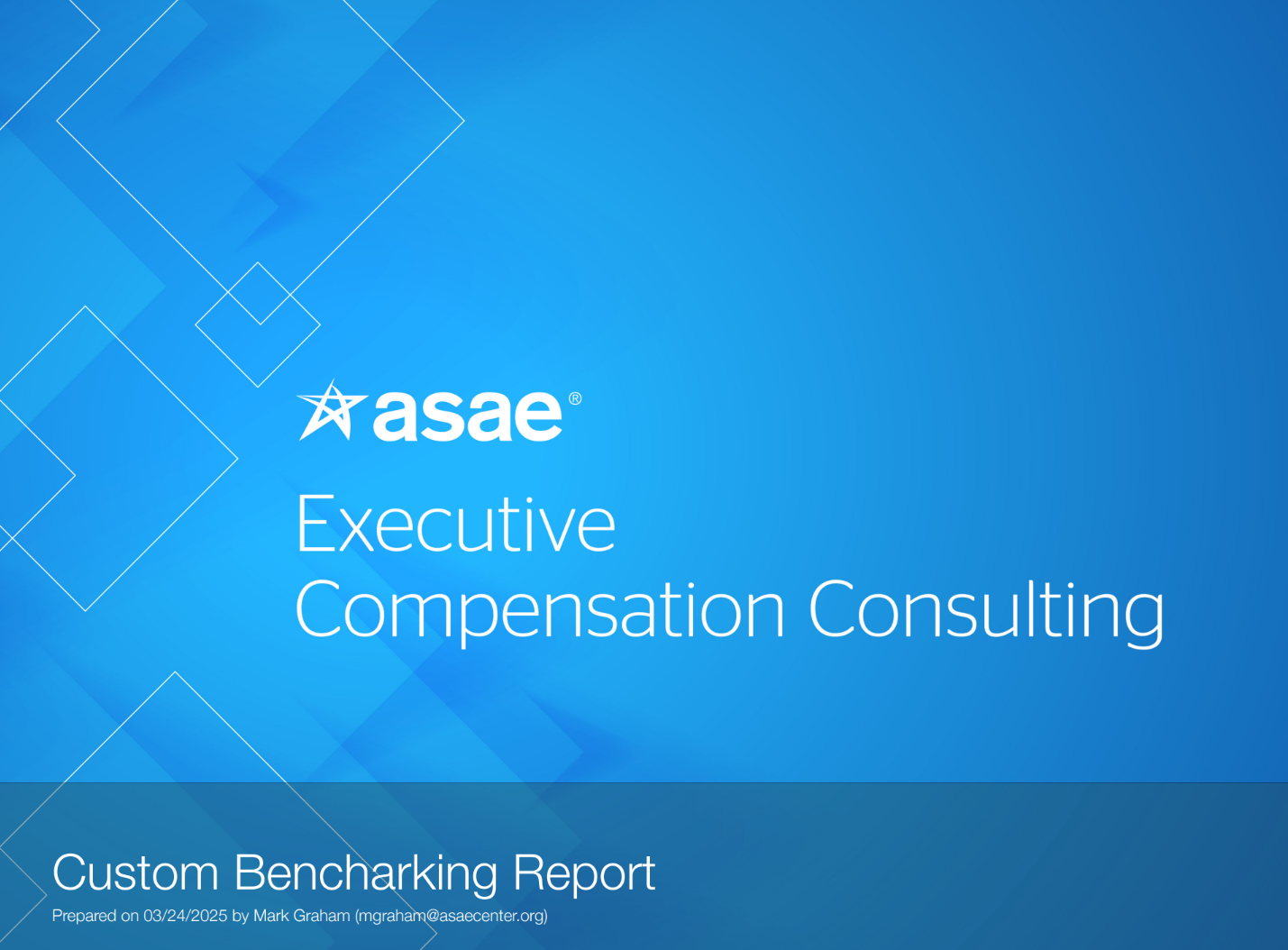 Download a Sample CEO Salary Report - ASAE Association Governance Institute